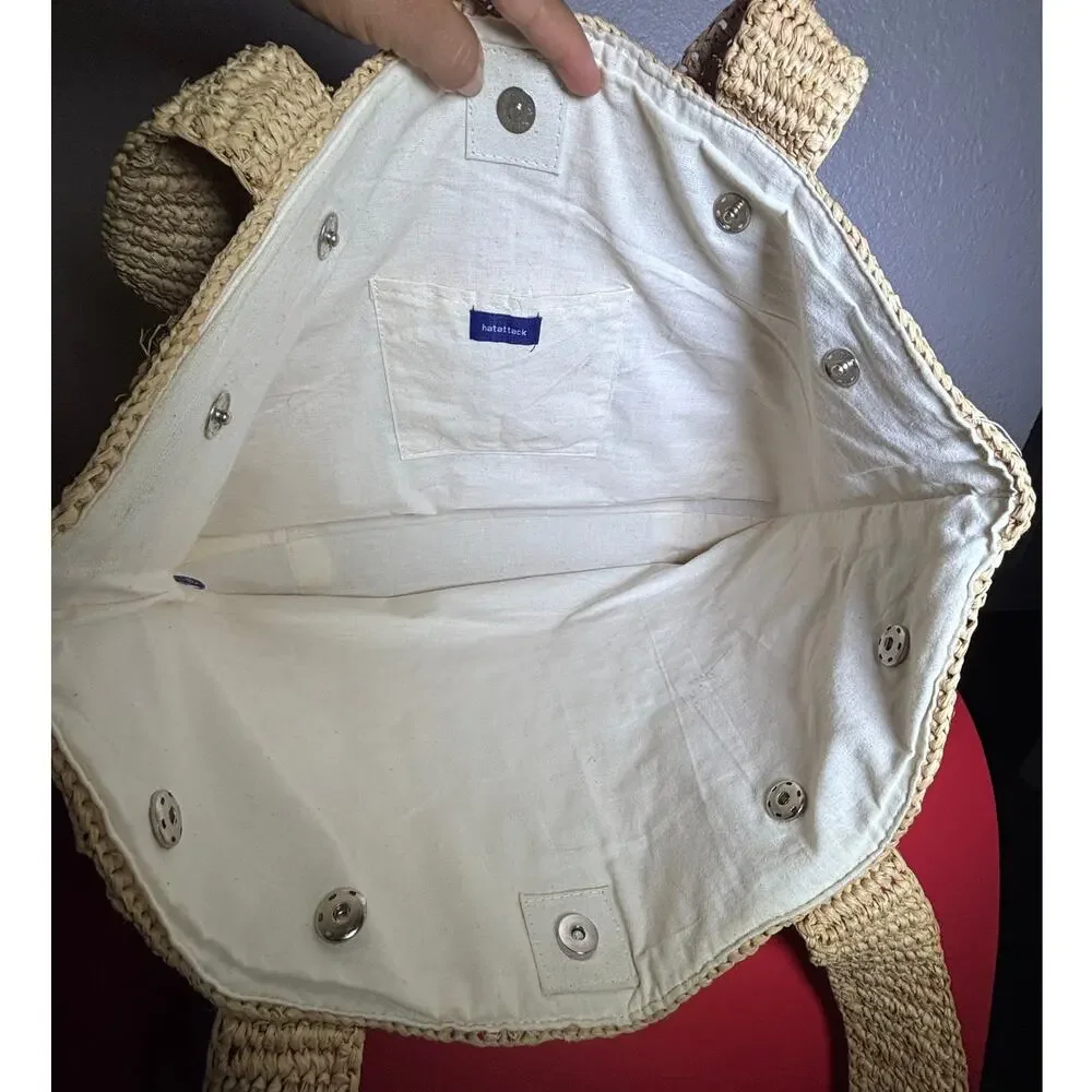 Hat Attack | Bags | Hat Attack Straw Traveler Tote Beach Weekender ...